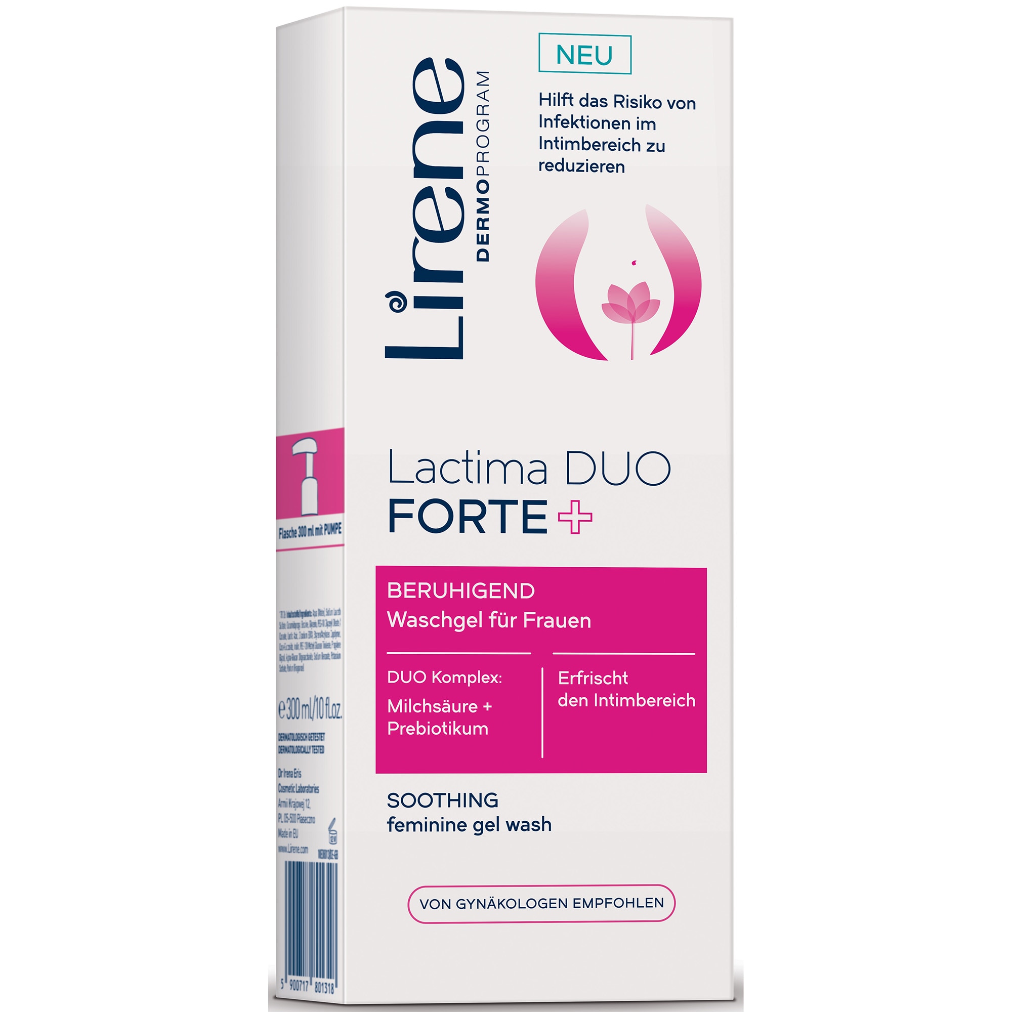 Gel intim Lactima Lirene DUO FORTE +, 300ml - eMAG.ro