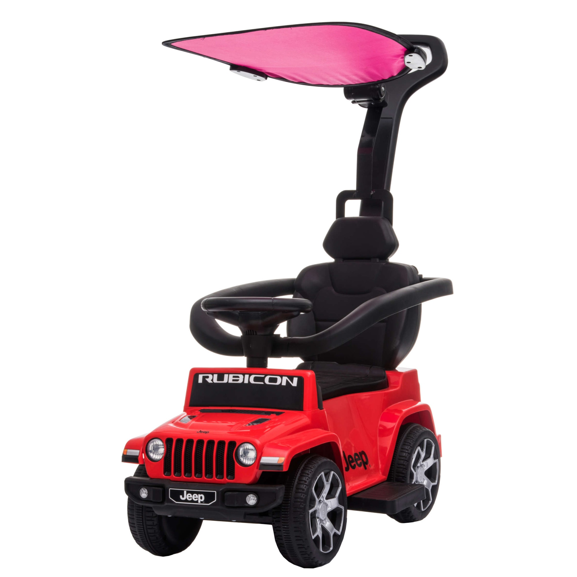 Masinuta de impins Premier Jeep Wrangler Rubicon cu maner si bara de ...