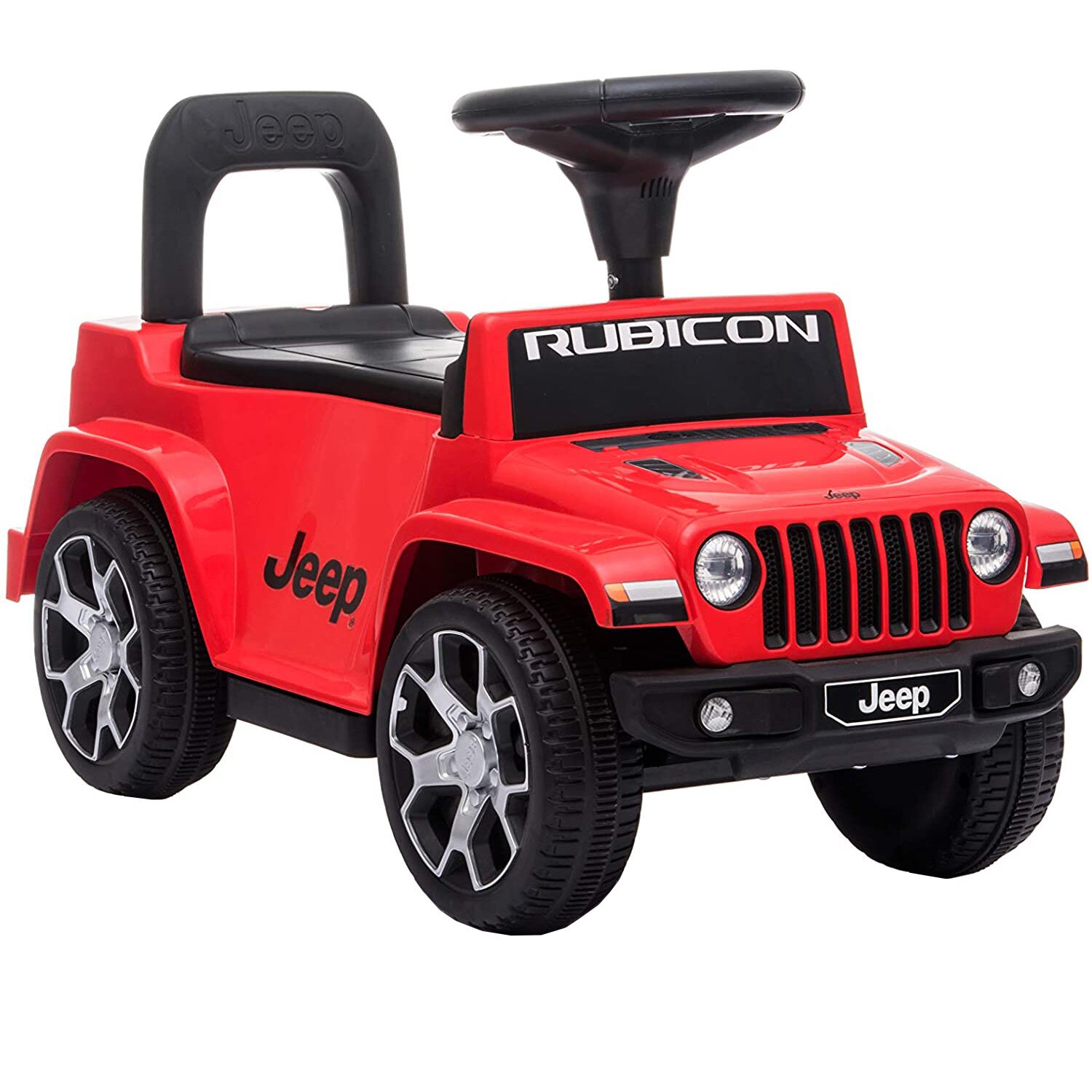 Masinuta de impins Premier Jeep Wrangler Rubicon cu maner si bara de ...