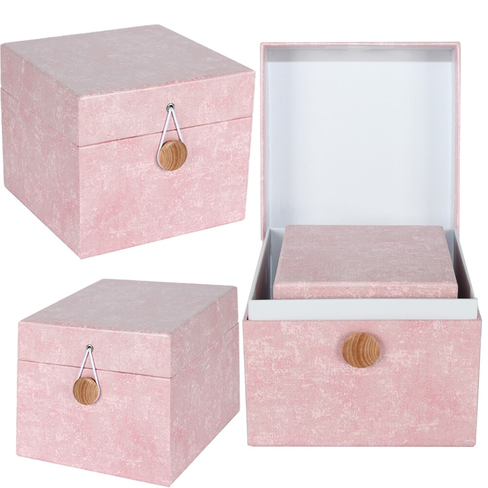 Set 4 cutii cadouri, Quasar & Co., patrate, carton 2 mm, 2 x 14 x 14 x ...