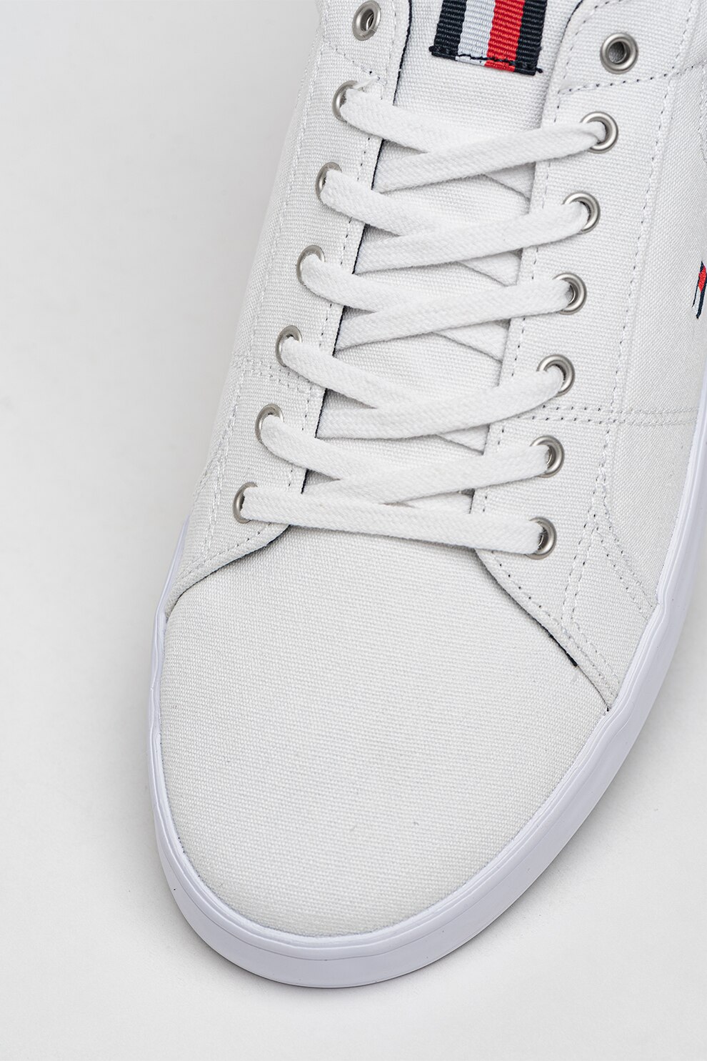 Tommy Hilfiger, Tenisi de panza cu logo, Alb, 42 - eMAG.ro