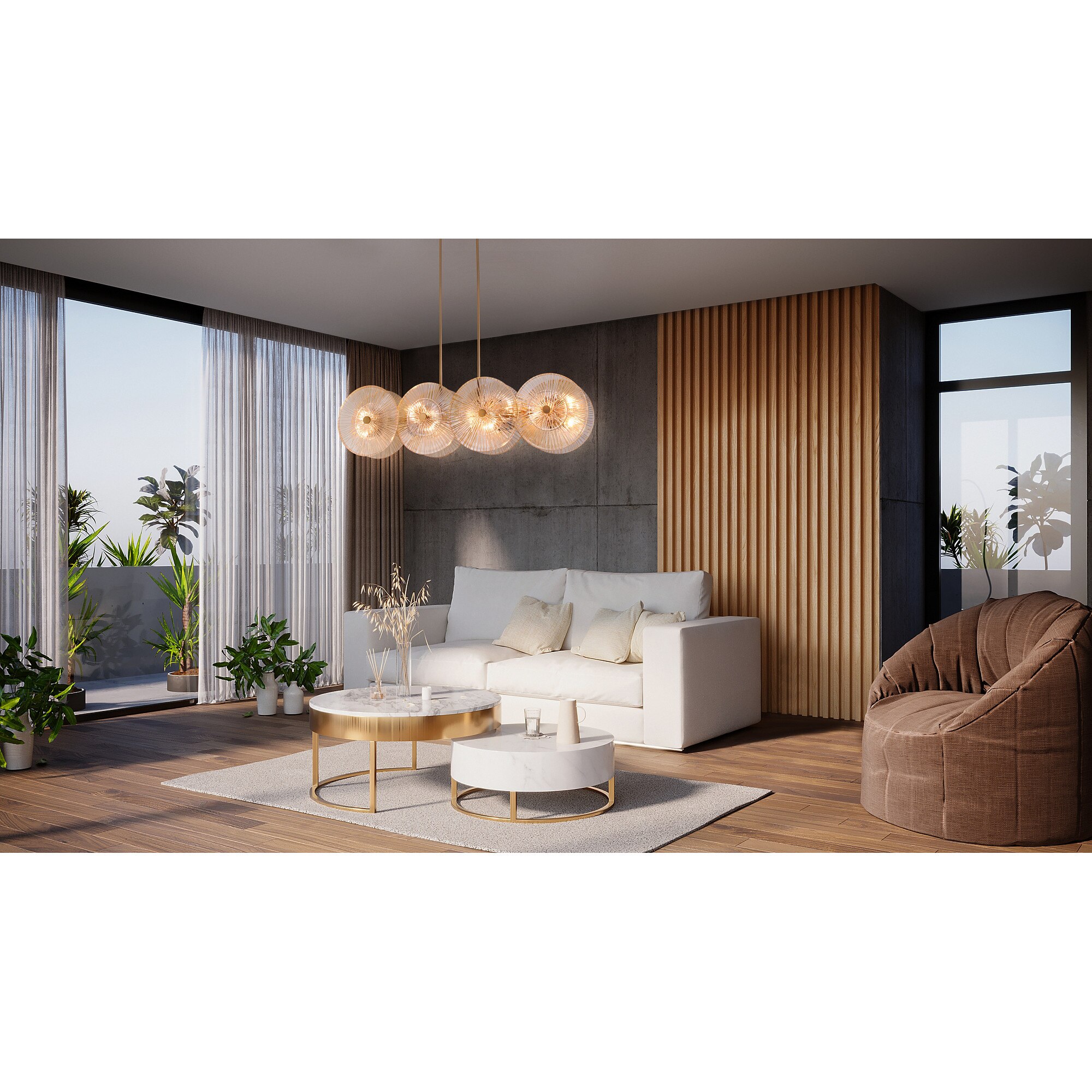 Lustra Maytoni Modern Aster Gold Linear, Auriu, 8xE14, 40W - eMAG.ro