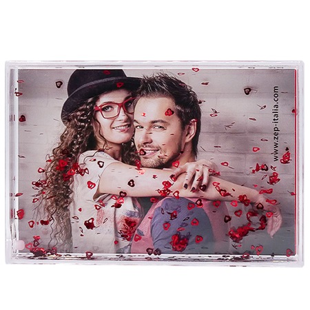 Rama foto Shake Frame Hearts, rama cu lichid si inimi - eMAG.ro