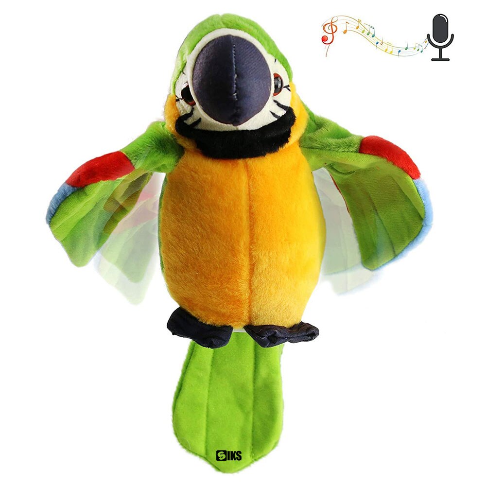 Papagal SIKS® vorbitor, 20 cm, din plus, culoarea verde - eMAG.ro