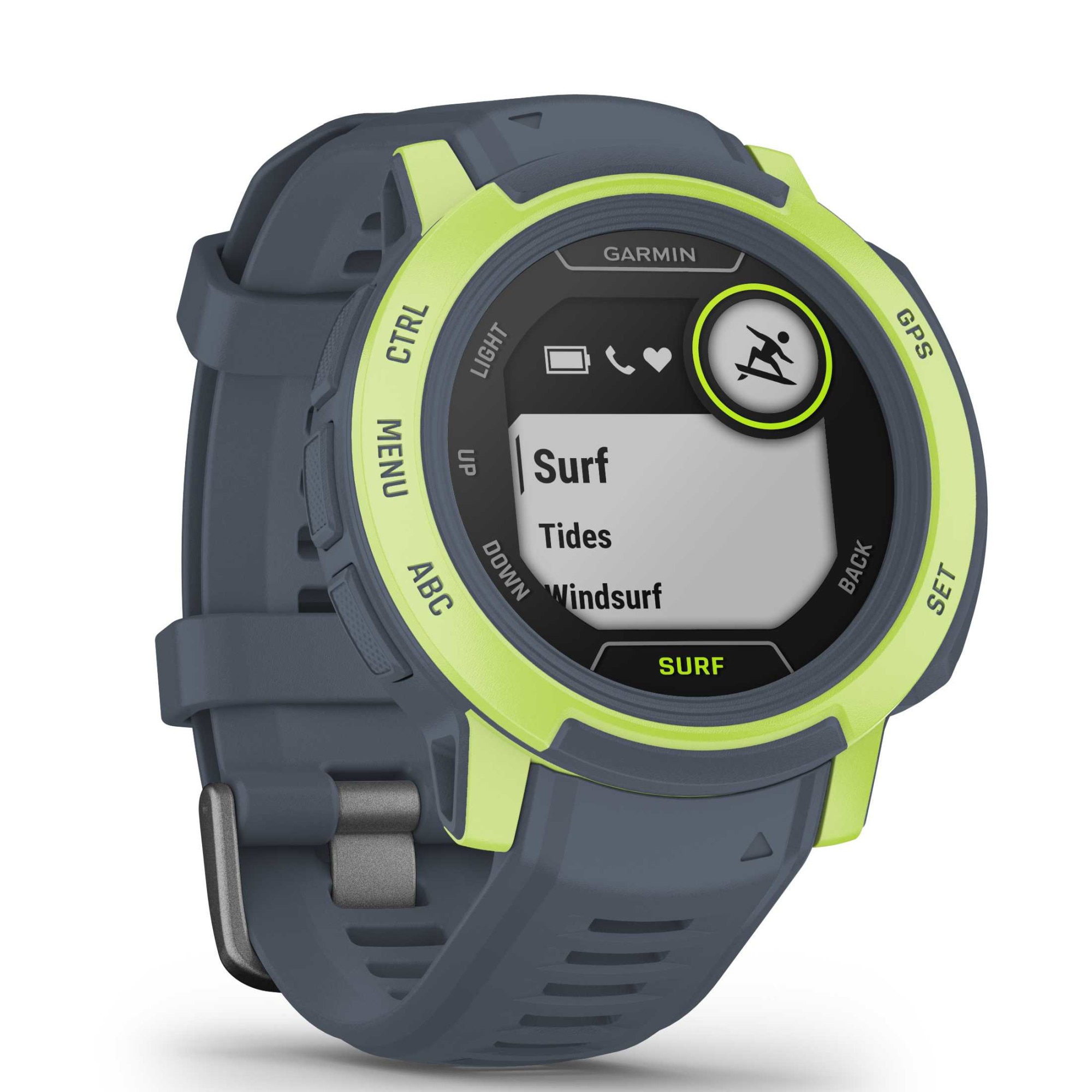 Ceas inteligent, Garmin, Instinct 2, surf, afisare ceas, vreme, data ...