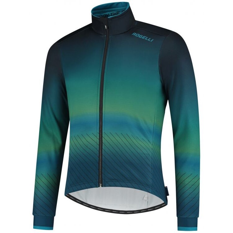 Jacheta ciclism Rogelli Soul, Softshell, Verde/Albastru, M - eMAG.ro
