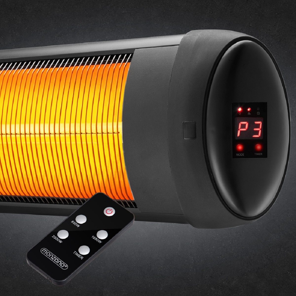Incalzitor stativ cu infrarosu, 850, 1650, 2500 W, 3 trepte de ...