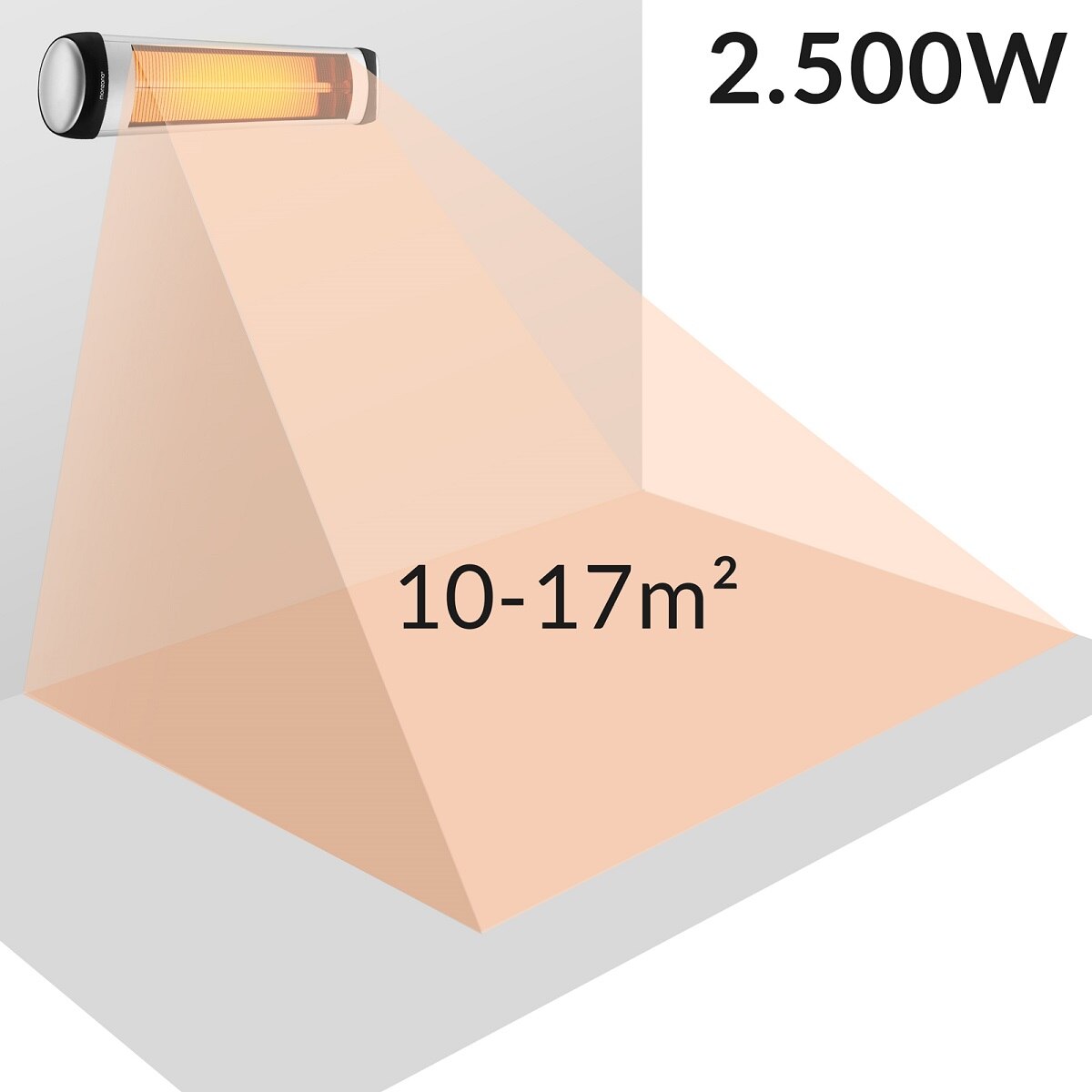 Incalzitor stativ cu infrarosu, 850, 1650, 2500 W, 3 trepte de ...