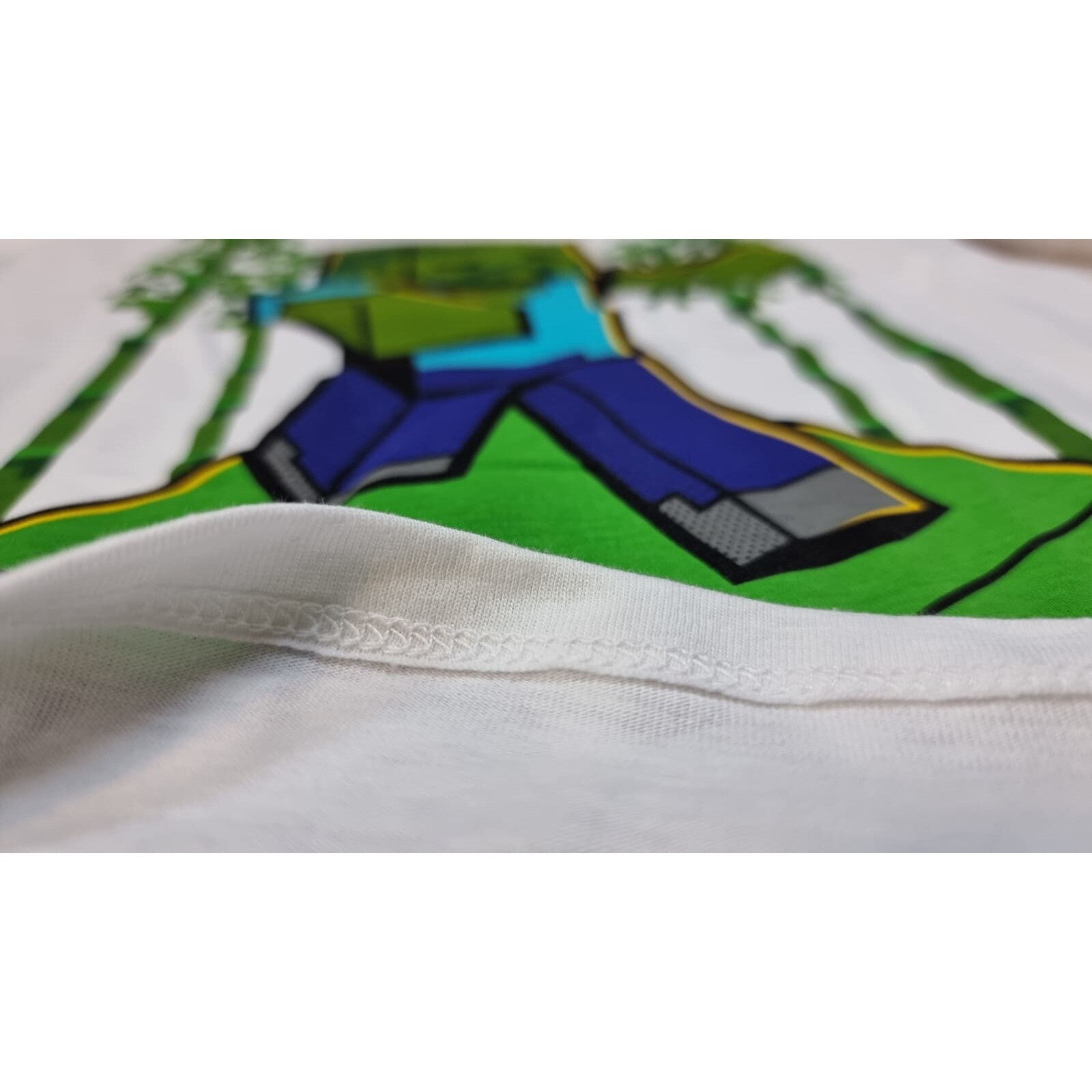 Tricou copii Minecraft, Zombie Forest, maneca scurta, 9 ani/134 cm, alb ...