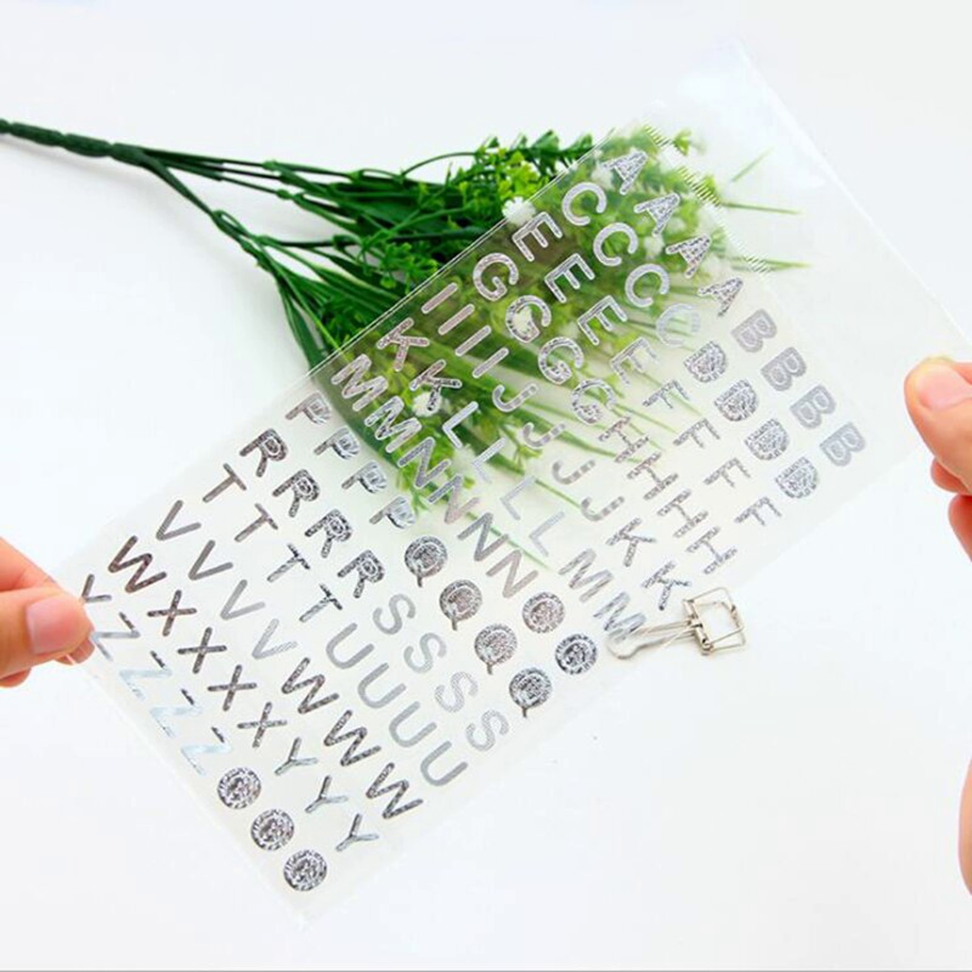 Set 105x Stickere Litere Metalice in Relief, 18x10cm, pentru lipit pe ...