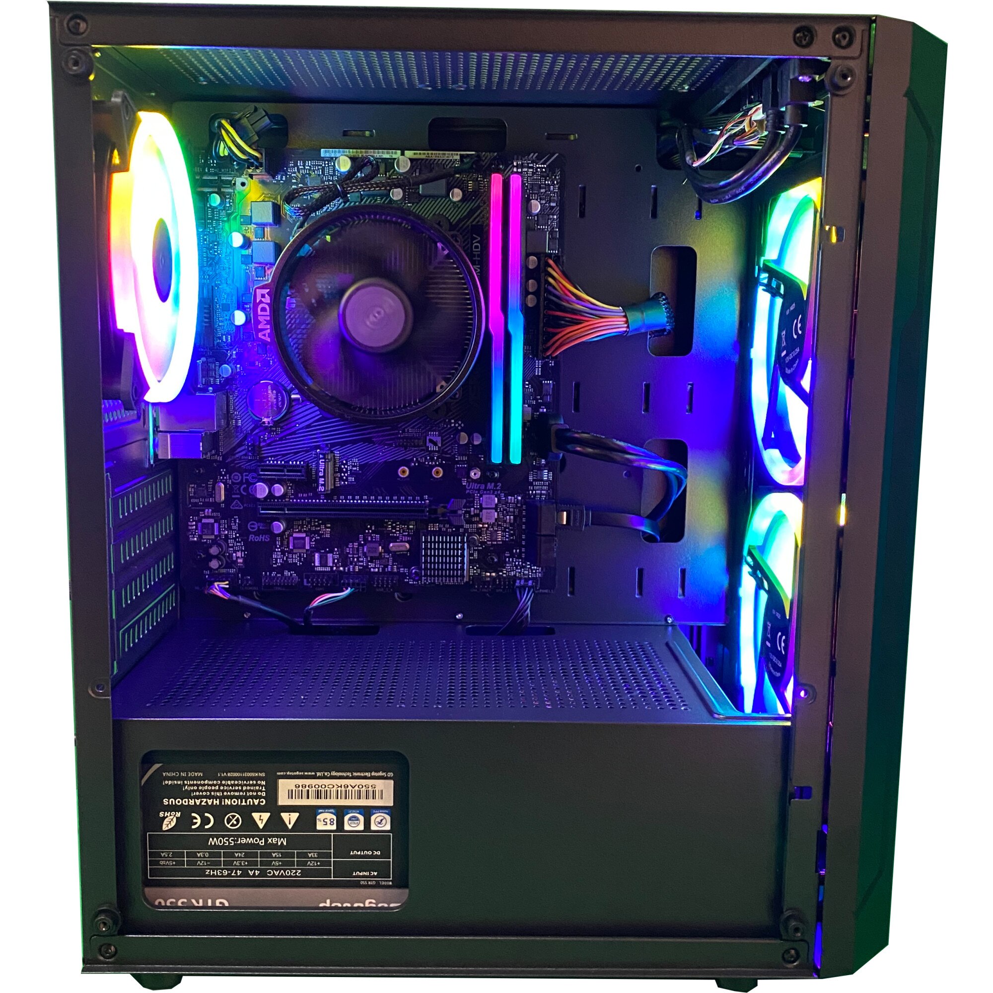 Sistem Desktop PC, AMD Ryzen 7 5750GE, 16GB DDR4, SSD 480GB, AMD Radeon ...