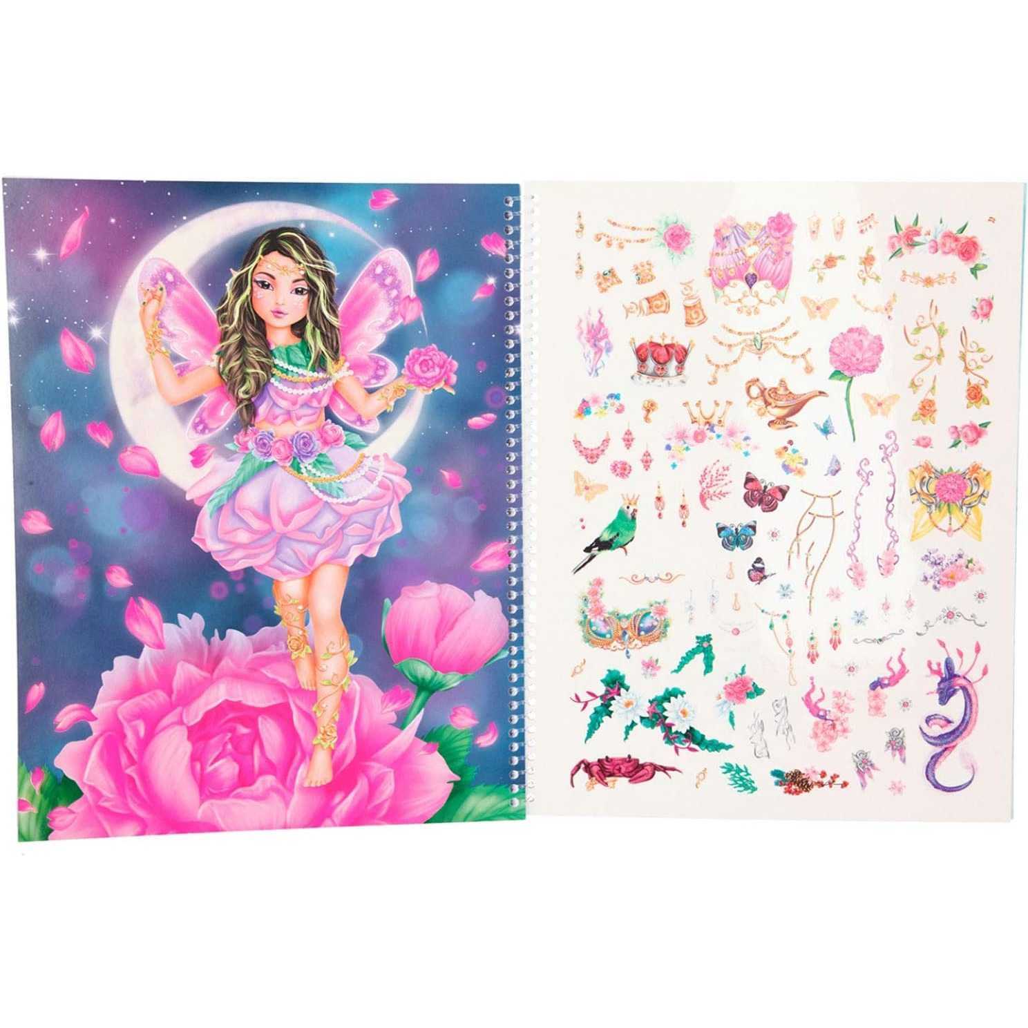 Carte de colorat Create your Fantasy Model cu 175 Stickere, Depesche ...