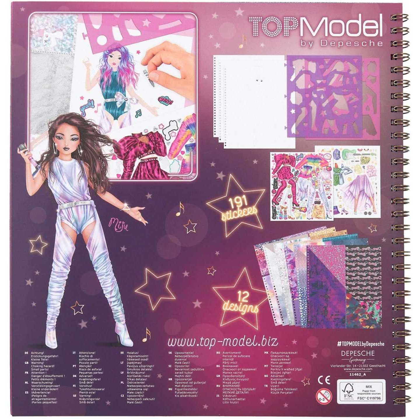 Carte de colorat Popstar Nyela Top Model, Depesche - eMAG.ro
