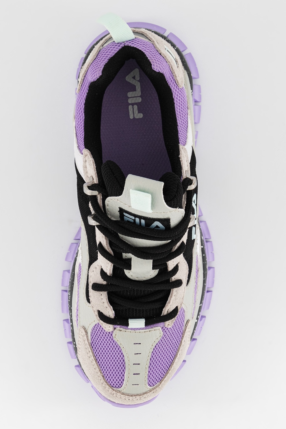 Fila, Pantofi sport cu insertii de piele intoarsa si model colorblock ...