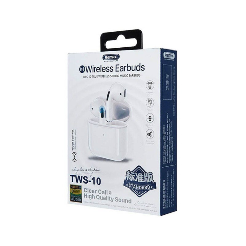 Remax TWS-10 vezeték nélküli fejhallgató, Bluetooth 5.0, sztereó zene ...