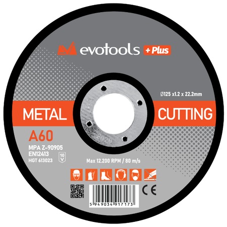 EvoTools PLUS Абразивен режещ диск, Диаметър 125 mm, Дебелина 1 mm - eMAG.bg