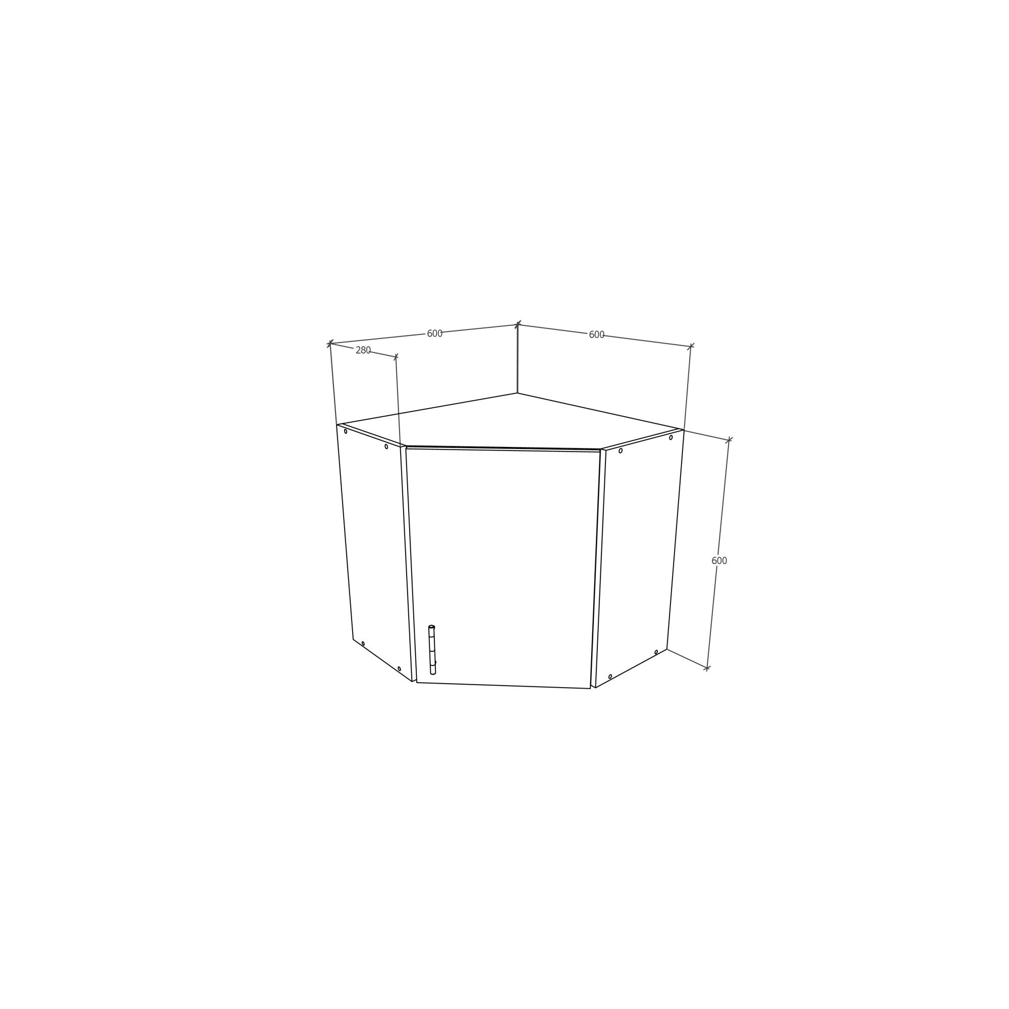 Corp Superior Colt haaus Karo, Lemn Natural/Alb, 60 x 60 x 60 cm - eMAG.ro