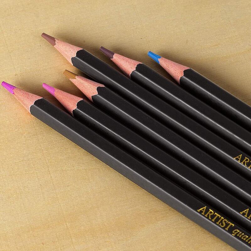 Set 36 creioane colorate in caseta de lemn Premium Craft Sensations ...