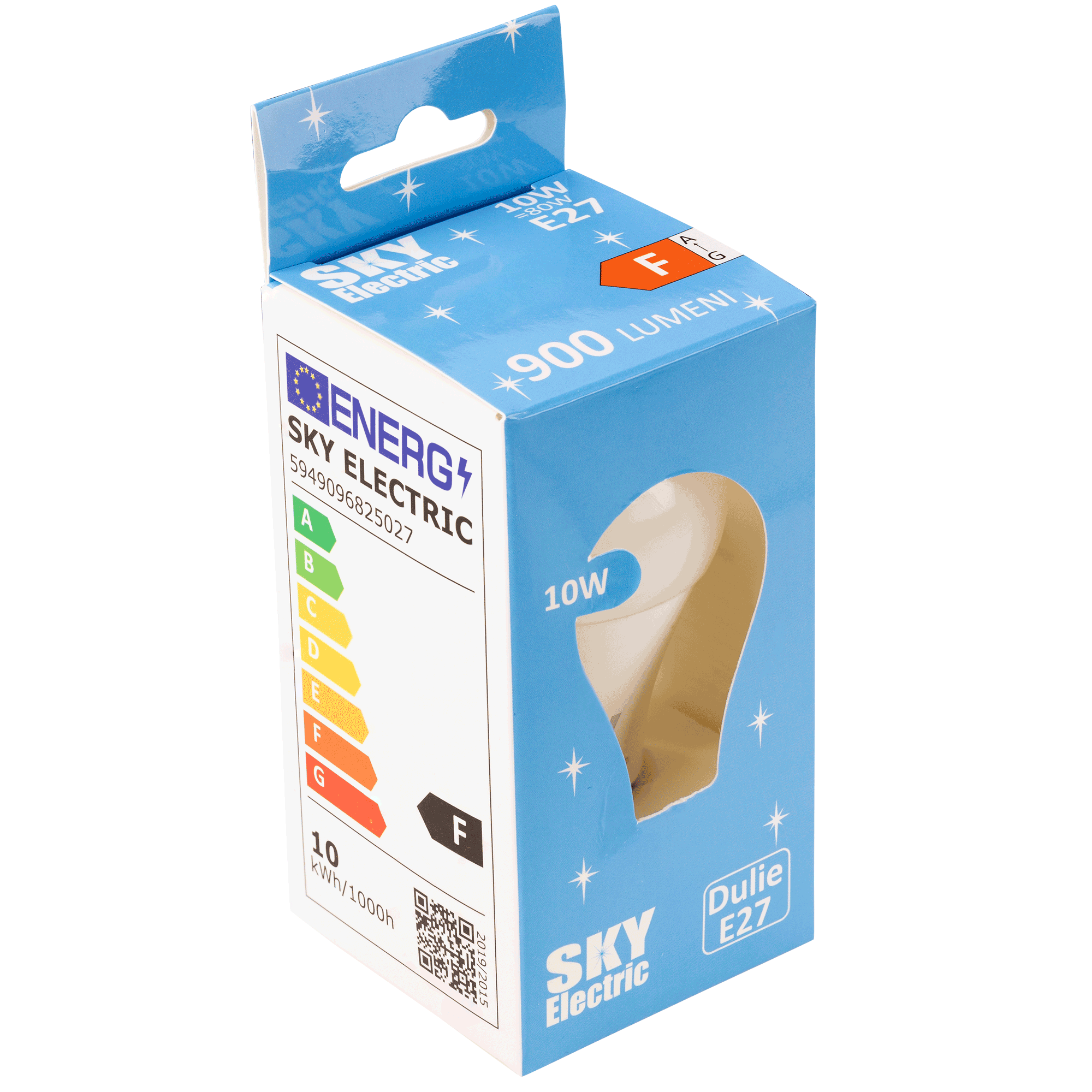 Set 10 becuri LED SkyElectric, A60, 10W, E27, lumina rece - eMAG.ro