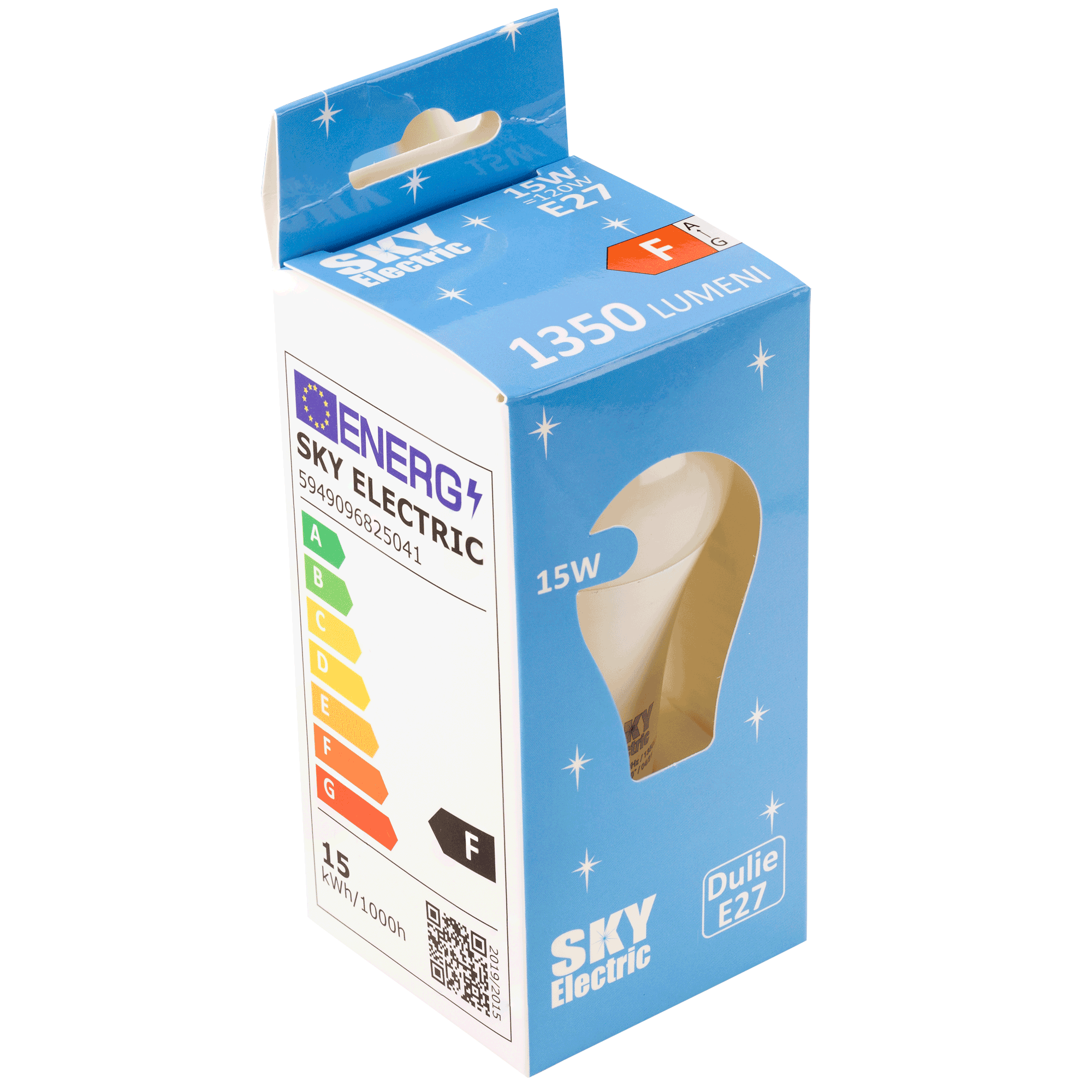 Set 5 becuri LED SkyElectric, A60, 15W, E27, lumina rece - eMAG.ro