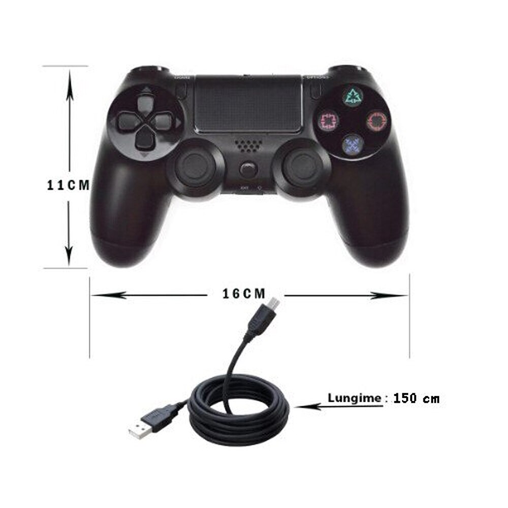 Controller Cu Fir Zenino® - Pentru Consola, PS4, Alimentare USB, Negru ...
