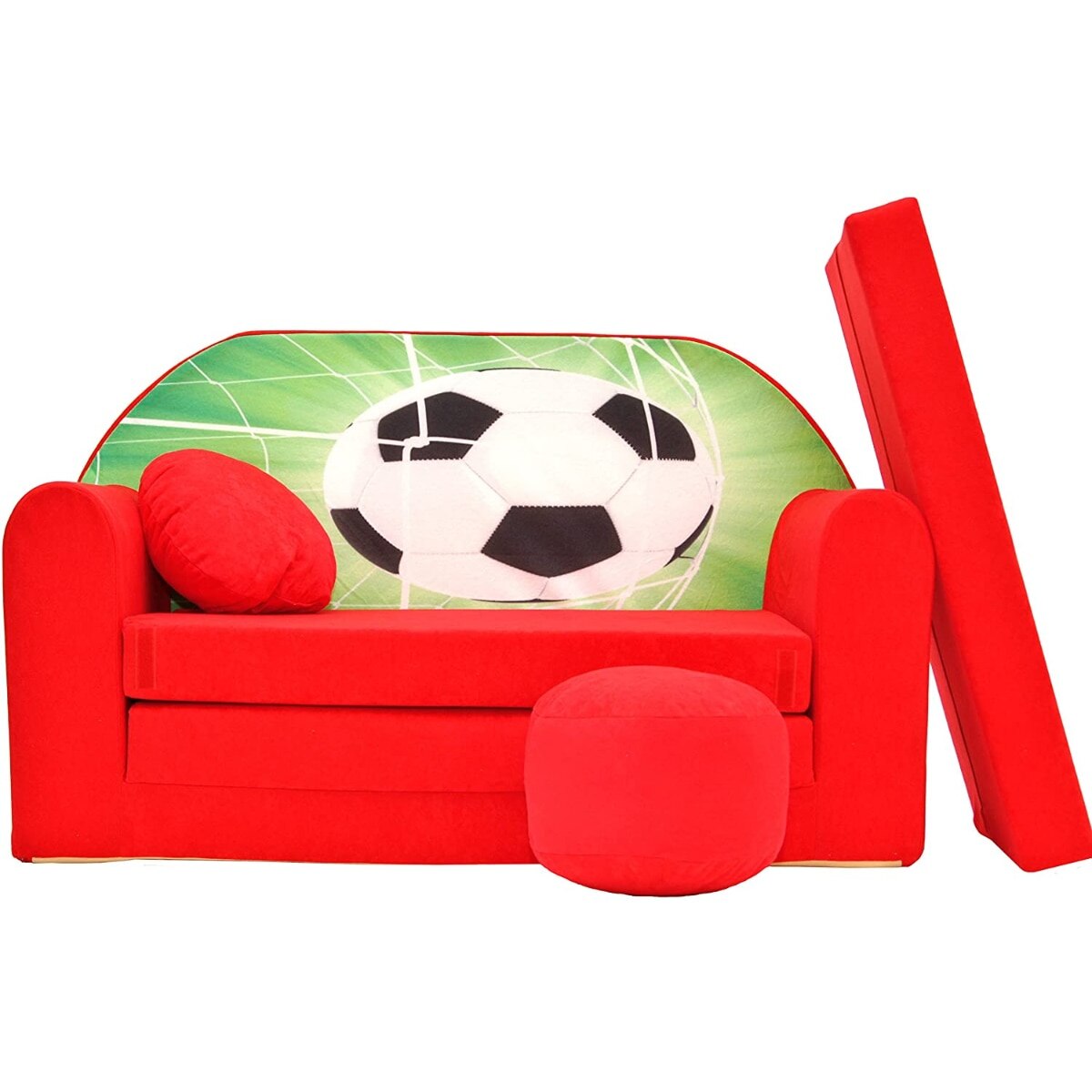 Set canapea extensibila pentru copii, Pro Cosmo, rosu, 168 x 98 x 59 cm ...