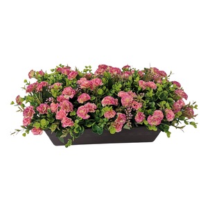 Jardiniera ingusta cu bujori artificiali cu flori corai, DADY, si ...