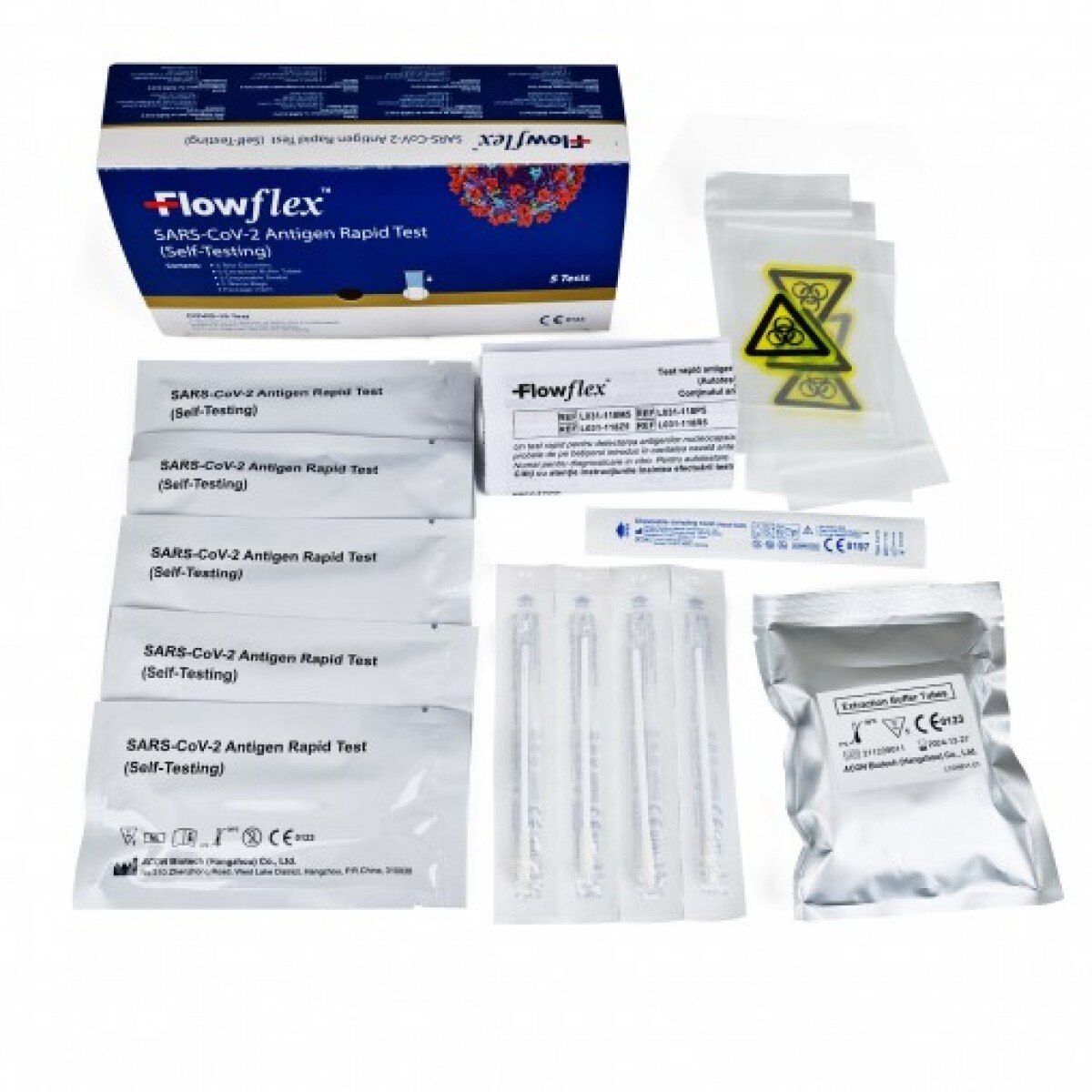 Set 5 buc Test Card Rapid Covid-19, Autotestare, FlowFlex - eMAG.ro