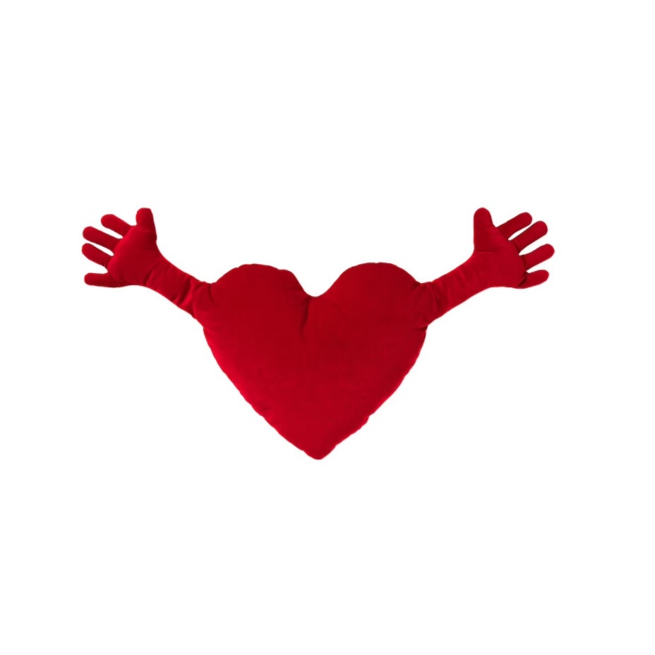 Perna decorativa inima, M Deco, rosie, 40x101 cm - eMAG.ro