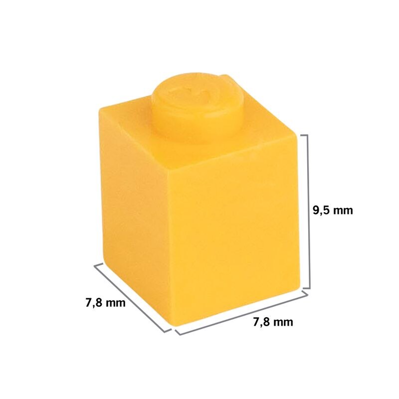 Set de constructie Q-Bricks, 1X1, 250 piese, Galben - eMAG.ro