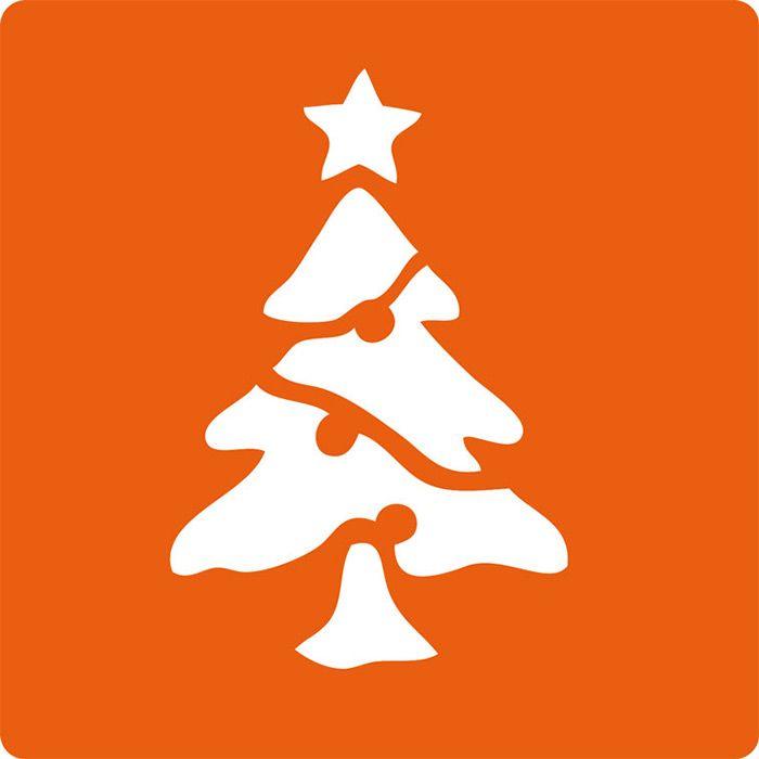 Set 6 sabloane, Craciun, Plastic, 14.5x14.5 cm, Portocaliu - eMAG.ro