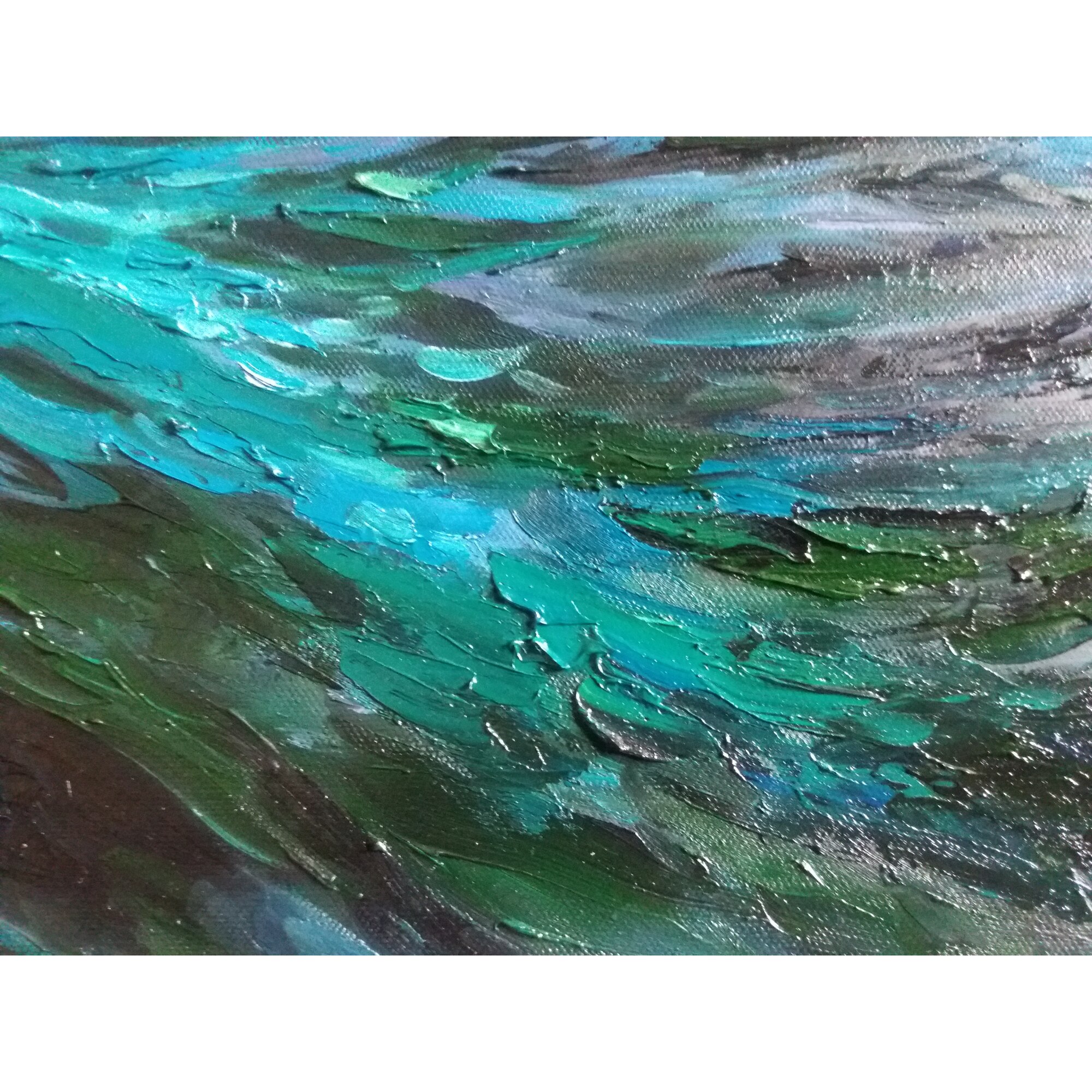 Tablou pictat manual in cutit mitologie ulei pe panza, Pictura peisaj ...