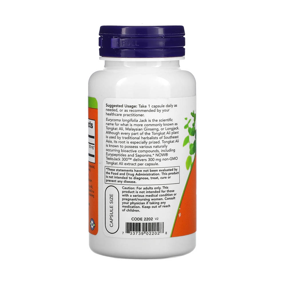 TestoJack 300 (Tongkat Ali), Now Foods, 60 capsule - eMAG.ro