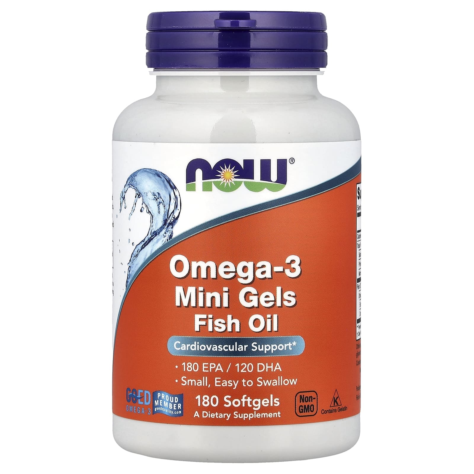 Omega-3 Mini Gels, Now Foods, 180 Softgels - eMAG.ro