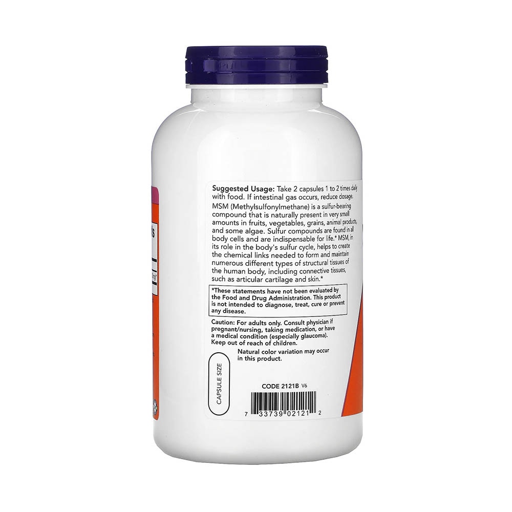 MSM, Methylsulfonylmethane, 1000mg, Now Foods, 240 capsule - eMAG.ro