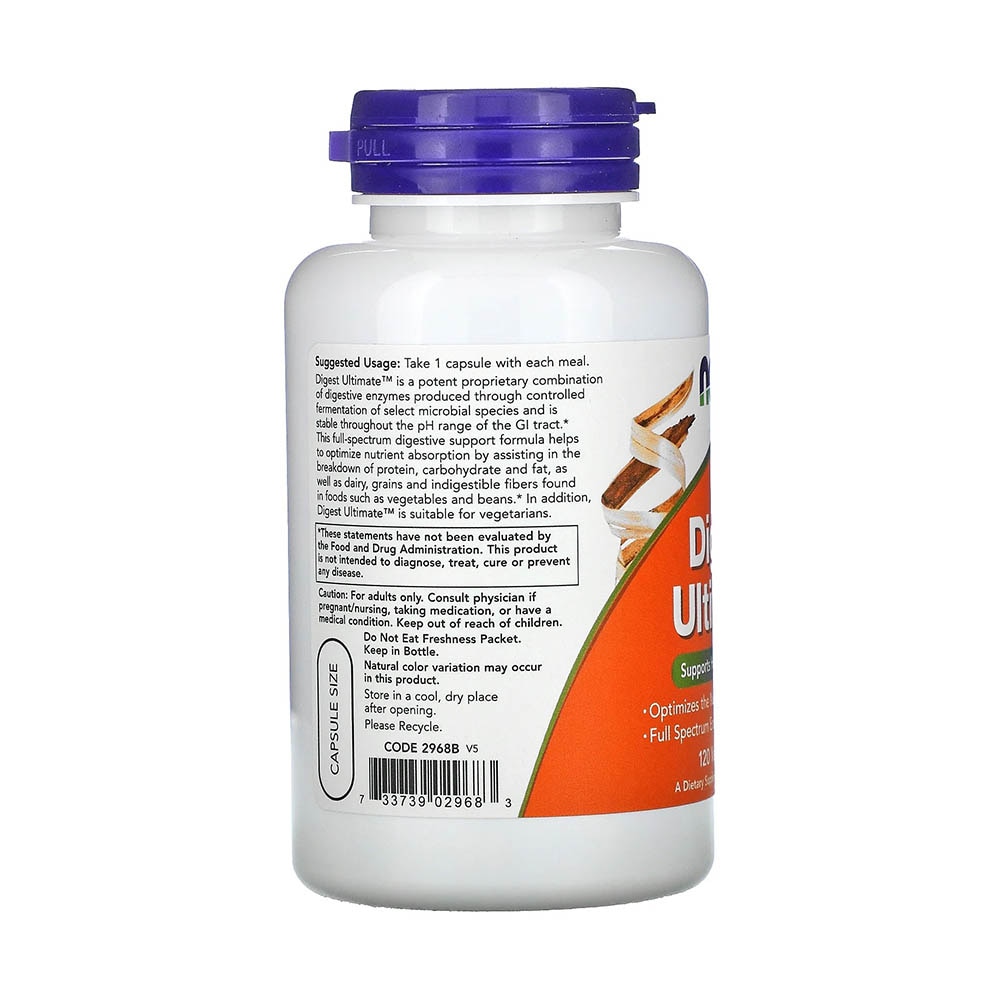 Digest Ultimate (Enzime cu Spectru Complet), Now Foods, 120 capsule ...