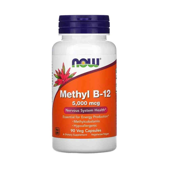 Methyl B-12 (Vitamina B12), 5000mcg, Now Foods, 90 capsule - eMAG.ro