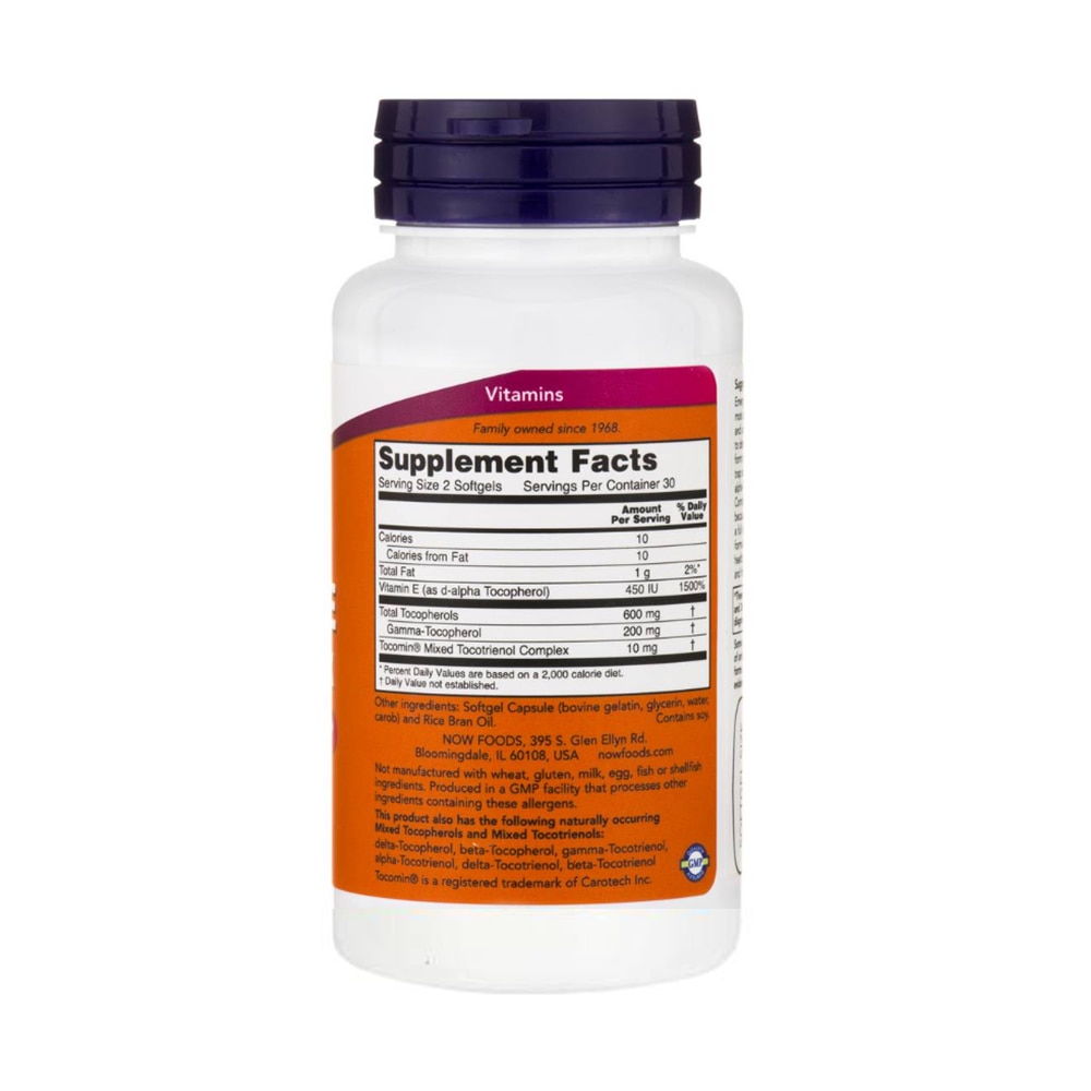 Advanced Gamma E Complex (Vitamina E), Now Foods, 60 softgels - eMAG.ro