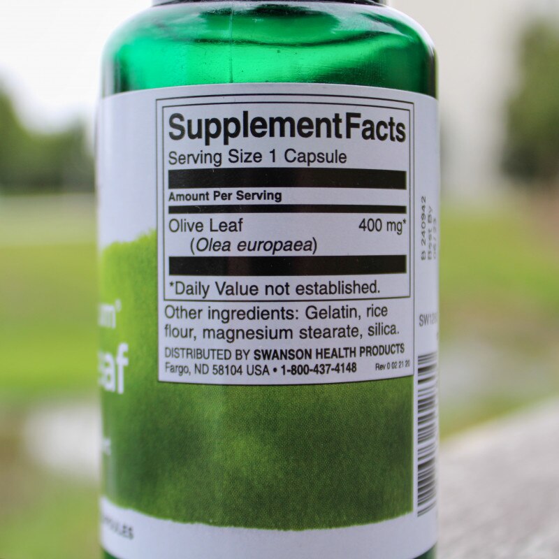 Olive Leaf (Frunza de Maslin), 400 mg, Swanson, 60 capsule SW1280 - eMAG.ro