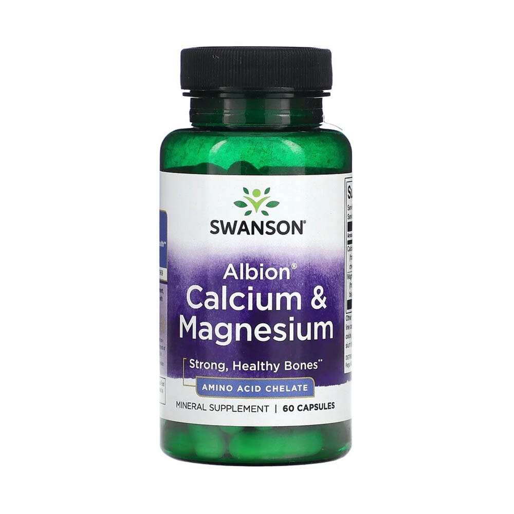 Albion Chelated Calcium & Magnesium, Swanson, 60 capsule SWU464 - eMAG.ro