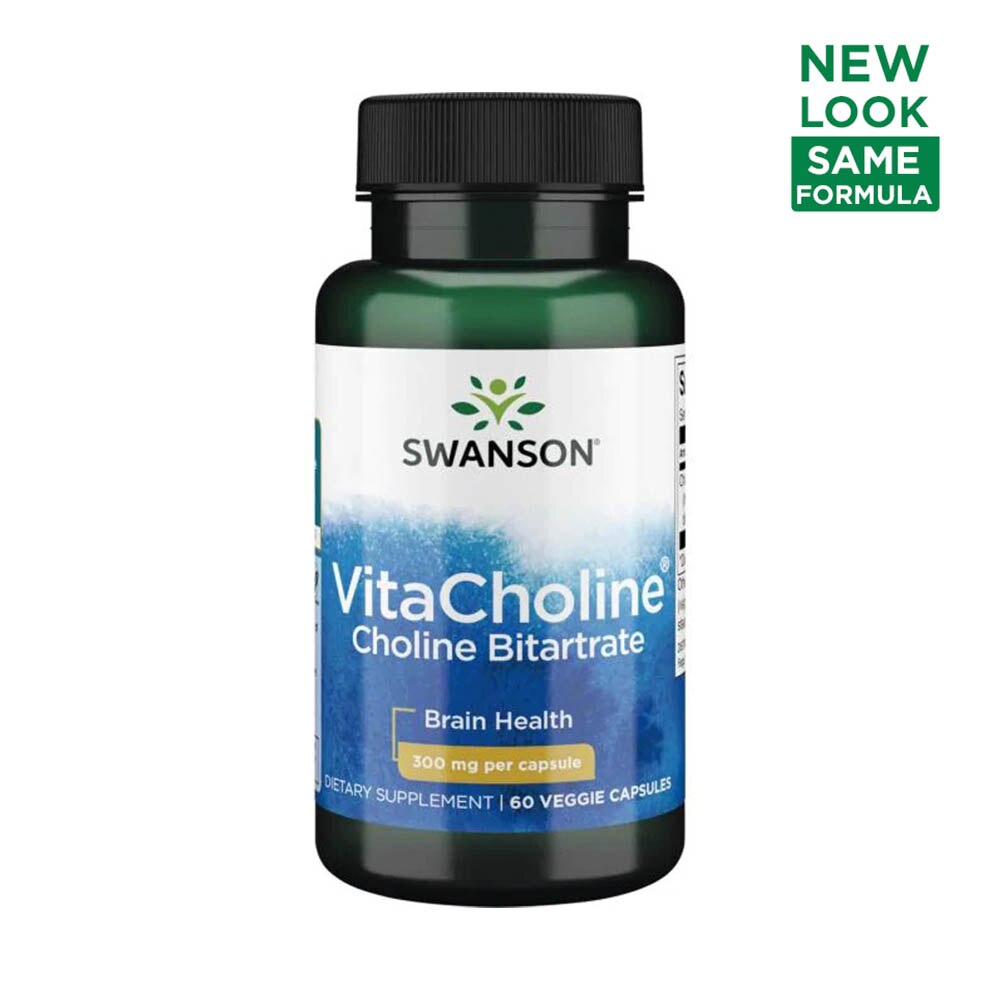 VitaCholine Choline Bitartrate, 300mg, Swanson, 60 capsule SWU894 - eMAG.ro