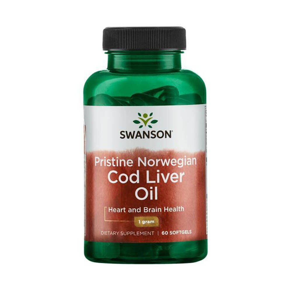 Pristine Norwegian Cod Liver Oil, 1000mg, Swanson, 60 softgels SWE048 ...