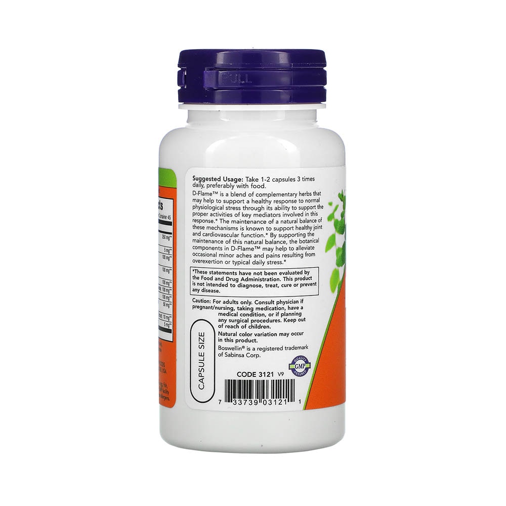 D-Flame, (болка и възпаление), Now Foods, 90 капсули - eMAG.bg