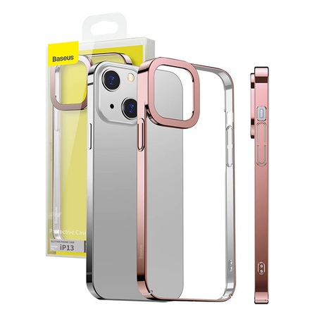 Прозрачен калъф за блясък Baseus за iPhone 13 (розов) - eMAG.bg
