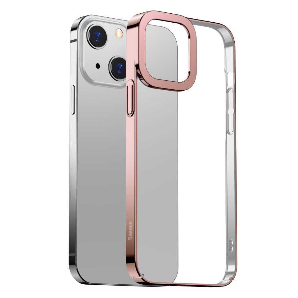 Прозрачен калъф за блясък Baseus за iPhone 13 (розов) - eMAG.bg