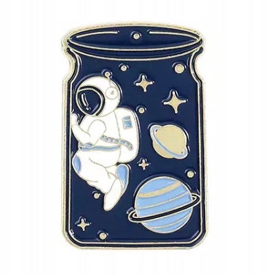 Pin brosa, PINETS, Astronaut, Bleumarin, 1.8 cm x 2.9 cm - eMAG.ro