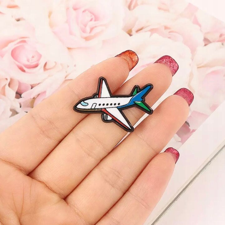 Pin brosa, PINETS, Avion, Multicolor, 3.0 cm x 2.2 cm - eMAG.ro