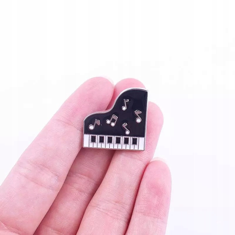 Pin brosa, PINETS, Pian, Argintiu, 2.5 cm x 2.5 cm - eMAG.ro