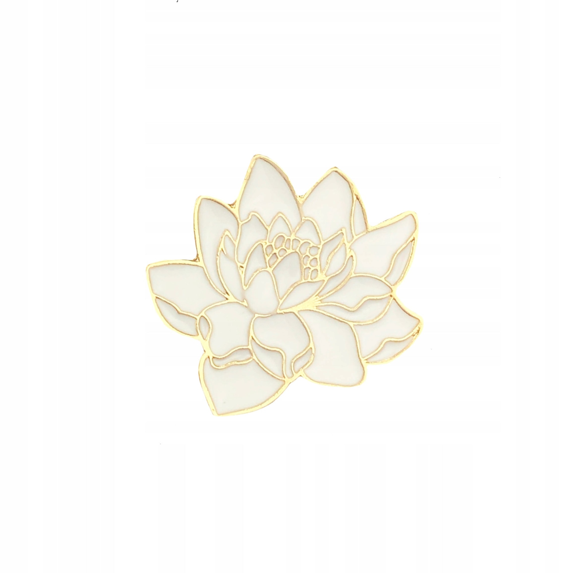 Pin brosa, PINETS, Floare de lotus, Auriu, 3.0 cm x 2.5 cm - eMAG.ro