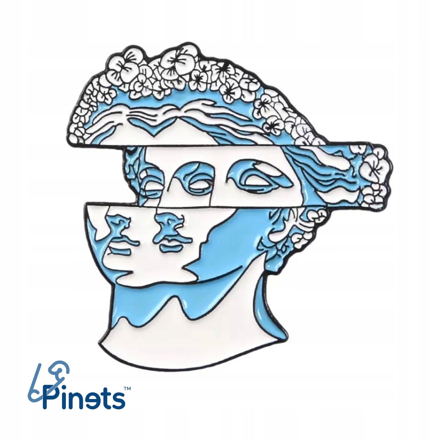 Pin brosa, PINETS, Sculptura, Alb, 3.1 cm x 3.2 cm - eMAG.ro